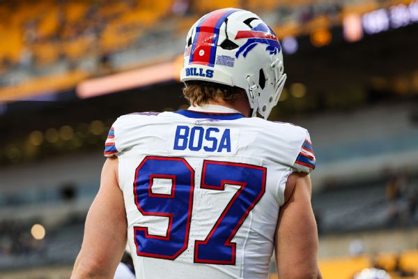 Bills DE Joey Bosa, RT Spencer Brown set to play vs. Patriots