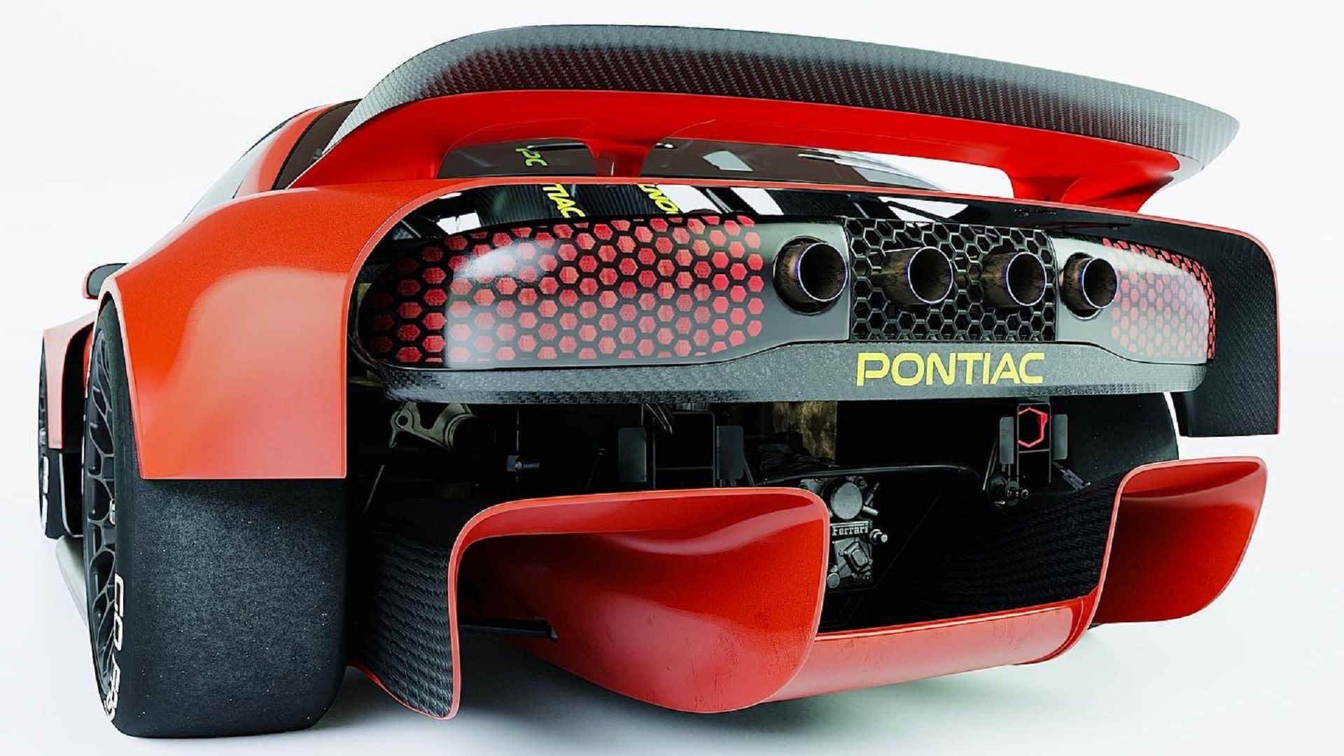 Firebird V12 render reconnects with Pontiac’s Ferrari past