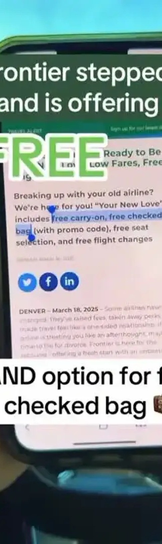 Frontier Airlines is now allowing free carry-on bags on all their ...