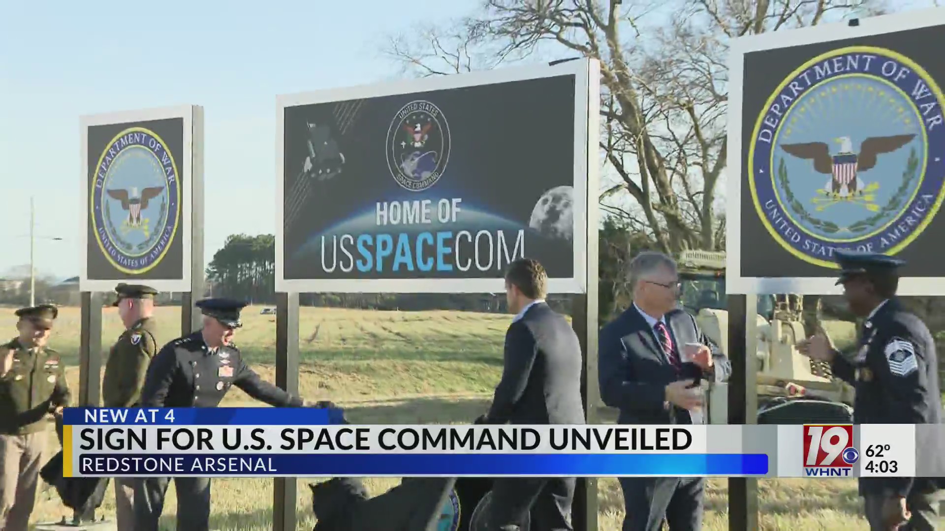 Officials unveil sign at location of US Space Command’s future ...