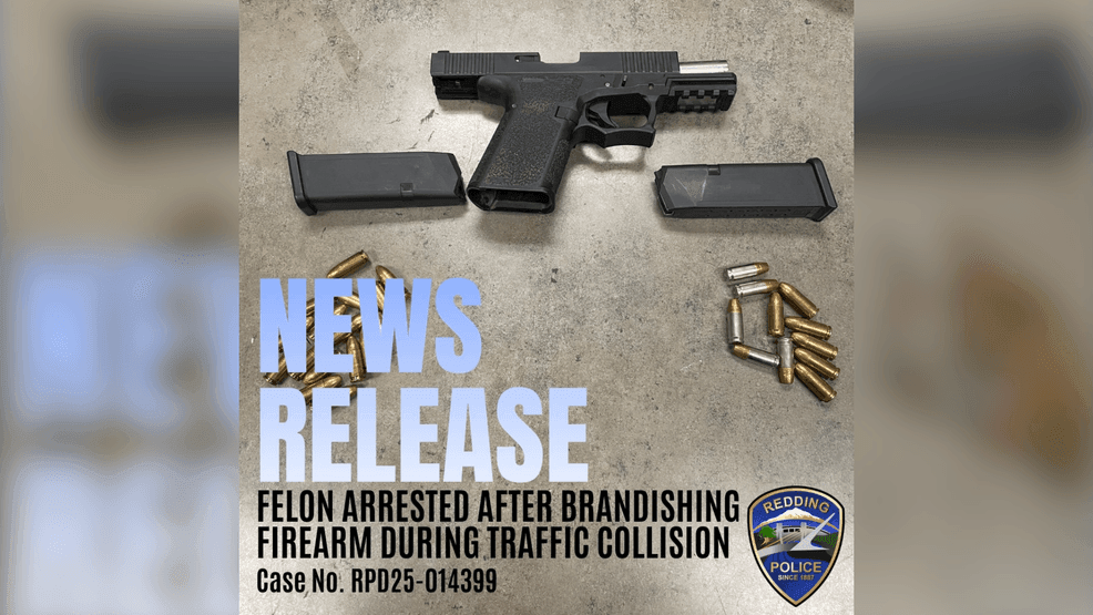 Redding man arrested after allegedly brandishing firearm, causing ...