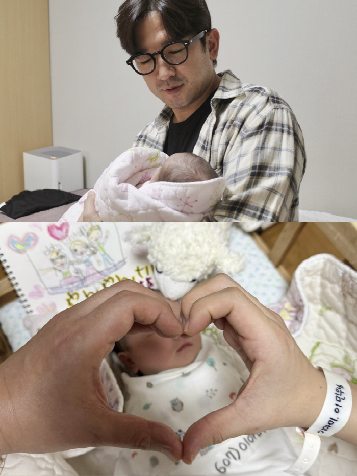 Lee Min-woo, 3.2kg second daughter who met after 33 hours of labor ♥ First time at the birth ...