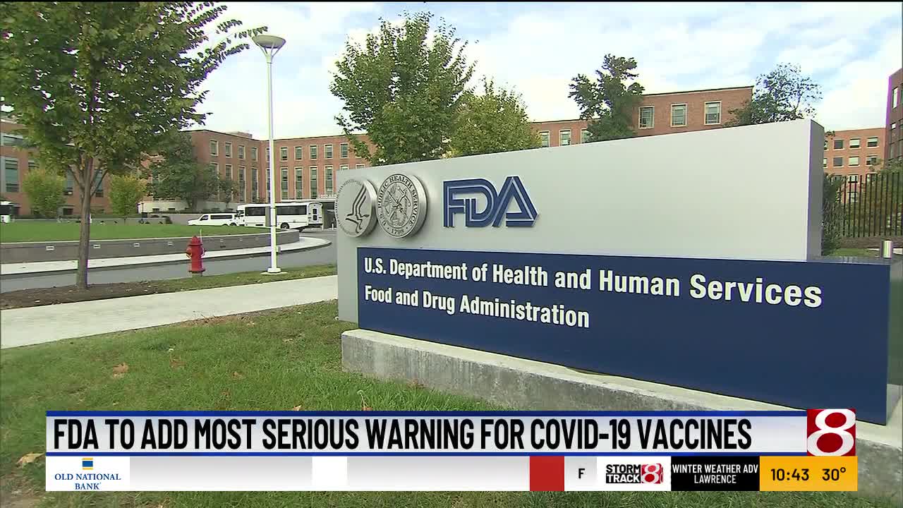 FDA to add most serious warning for COVID-19 vaccines
