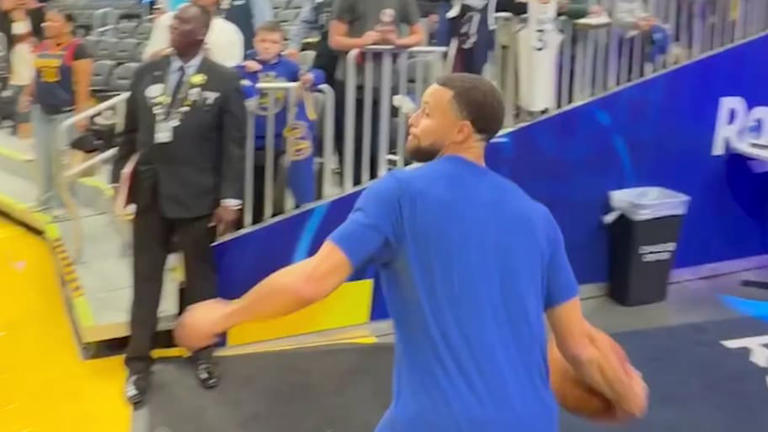 Even Caitlin Clark couldn’t believe Steph Curry’s latest trick shot in ...
