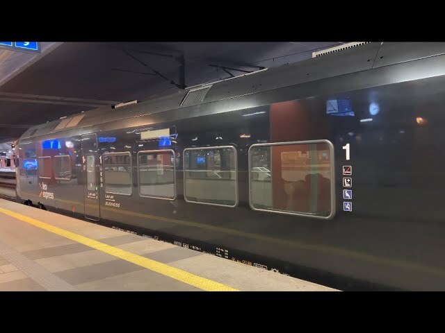 Krakow Poland to Prague Czech Republic in first class by train