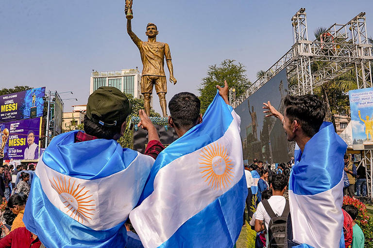 GOAT India tour 2025: Lionel Messi in Kolkata amidst fanfare on streets