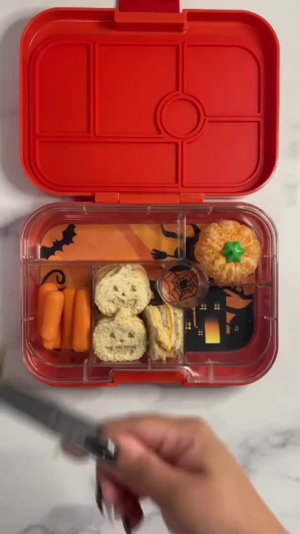 Halloween pumpkin 🎃 sandwich lunch box idea | #Shorts #kidslunch # ...