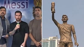 West Bengal: Lionel Messi virtually unveils 70-foot statue in Kolkata ...