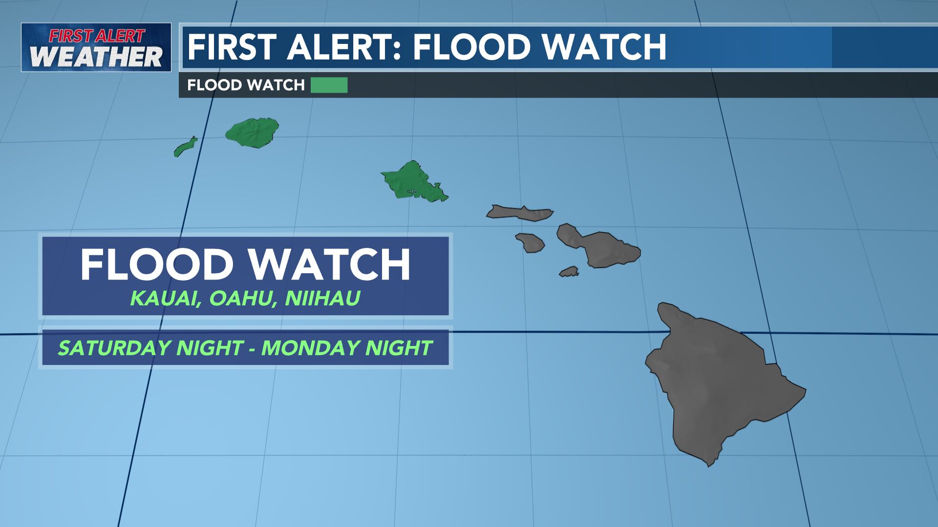 First alert forecast: Flood watch issued for Kauai, Oahu ahead of heavy ...