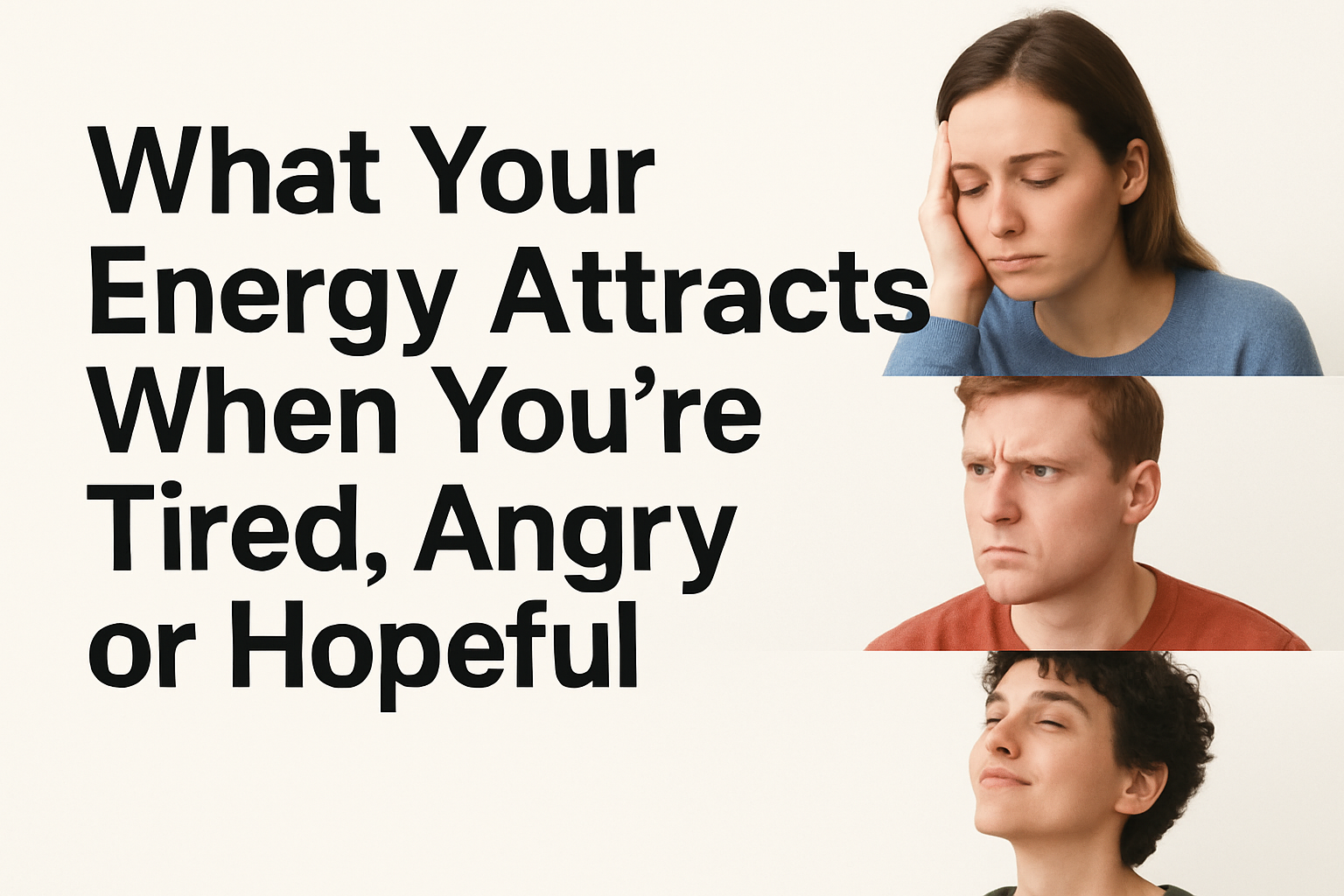 What your energy attracts when you’re tired, angry or hopeful