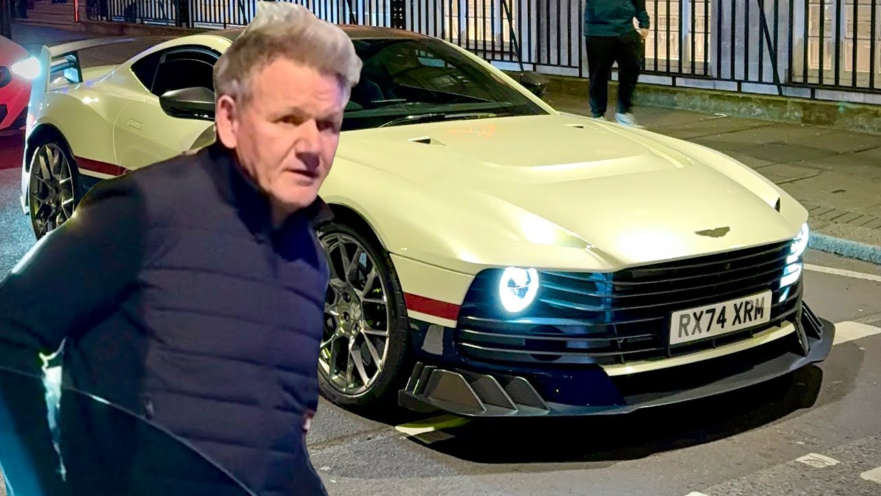 Gordon Ramsay driving the Aston Martin Valiant