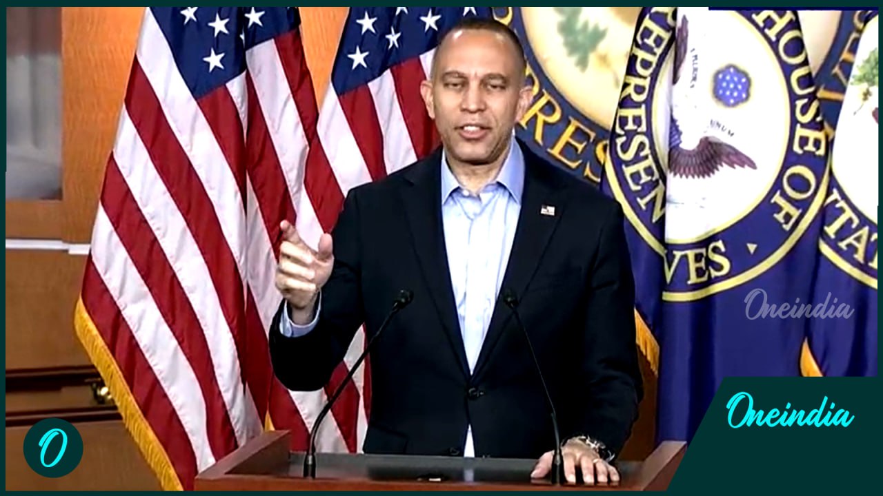 Full video: Hakeem Jeffries big attack on Trump after shocking new Epstein photos out | Jeffries ...