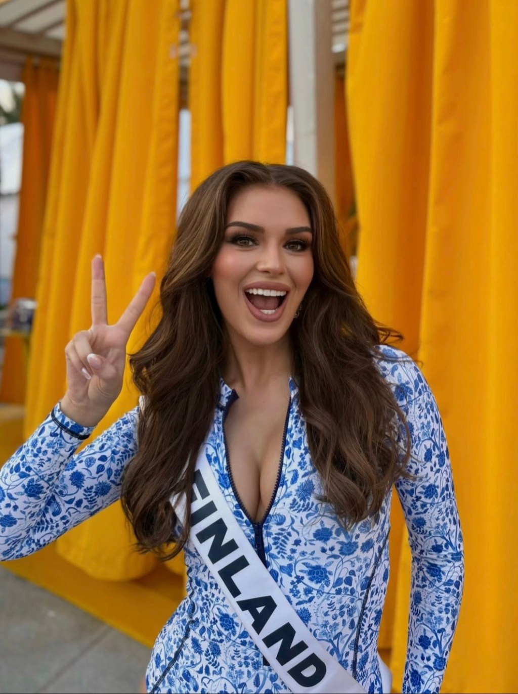 Miss Finland Sarah Dzafce stripped of crown over racist gesture in social media post