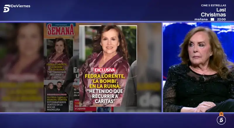 Fedra Lorente detalla en '¡De viernes!' su situación familiar y ruina ...