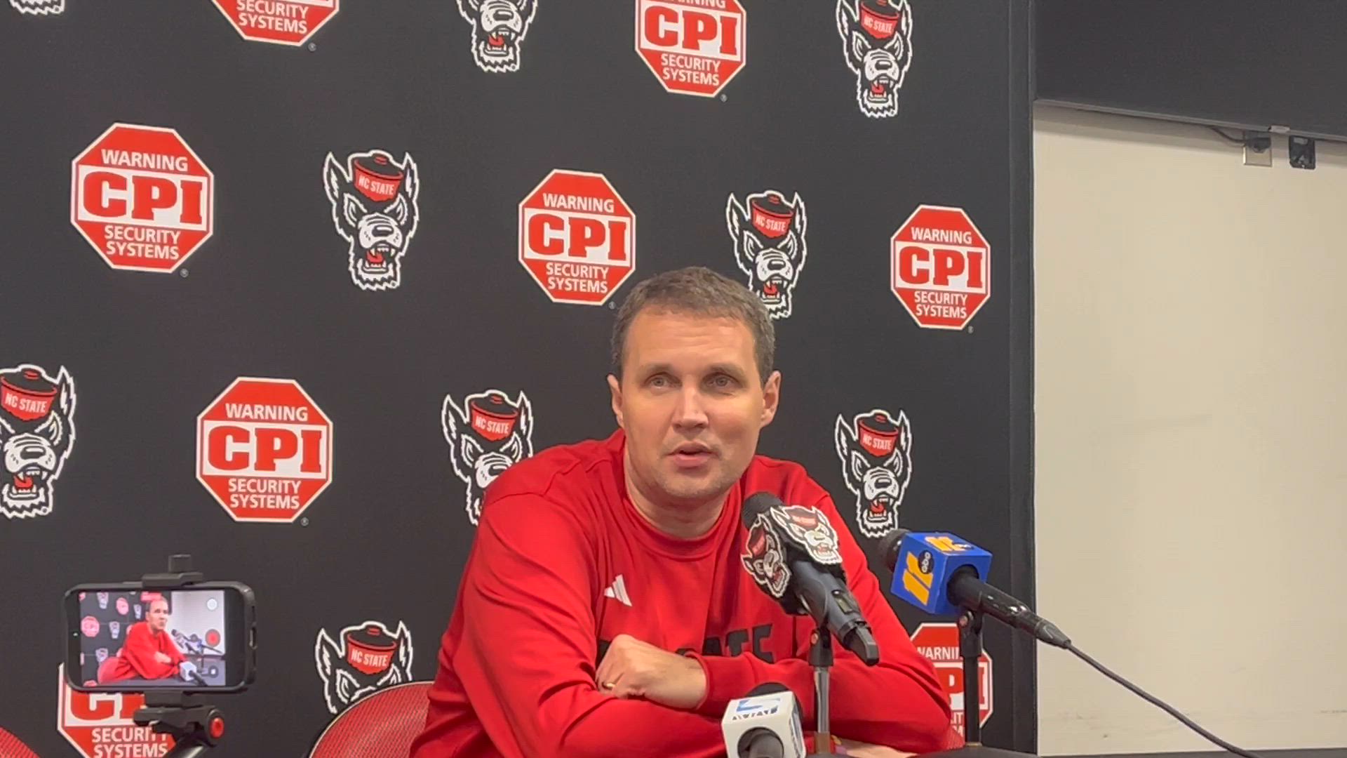 NC State head men's basketball coach Will Wade on Darrion Williams ...