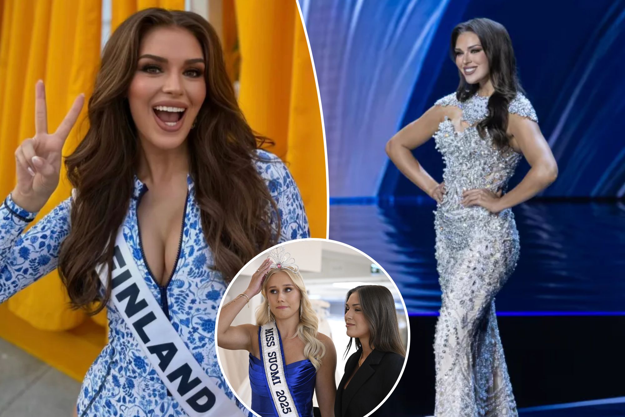 Miss Finland Sarah Dzafce stripped of crown over racist gesture in ...