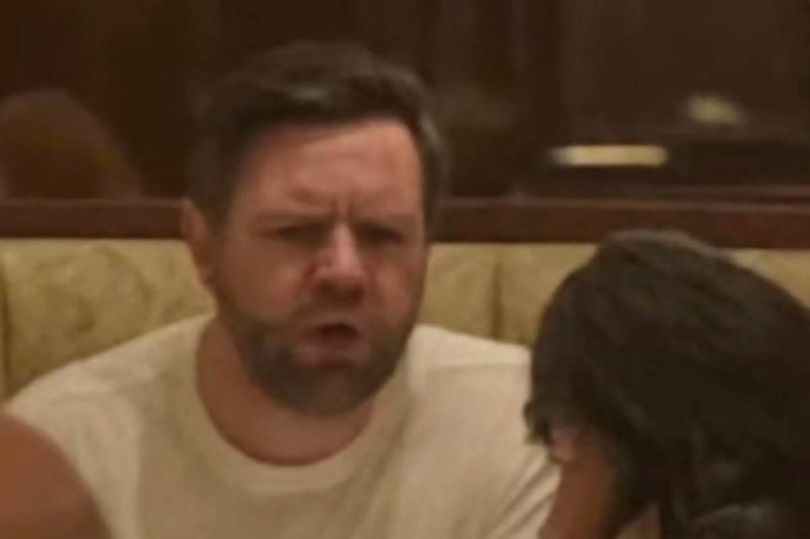 JD Vance breaks silence on image of him yelling at Usha with short ...