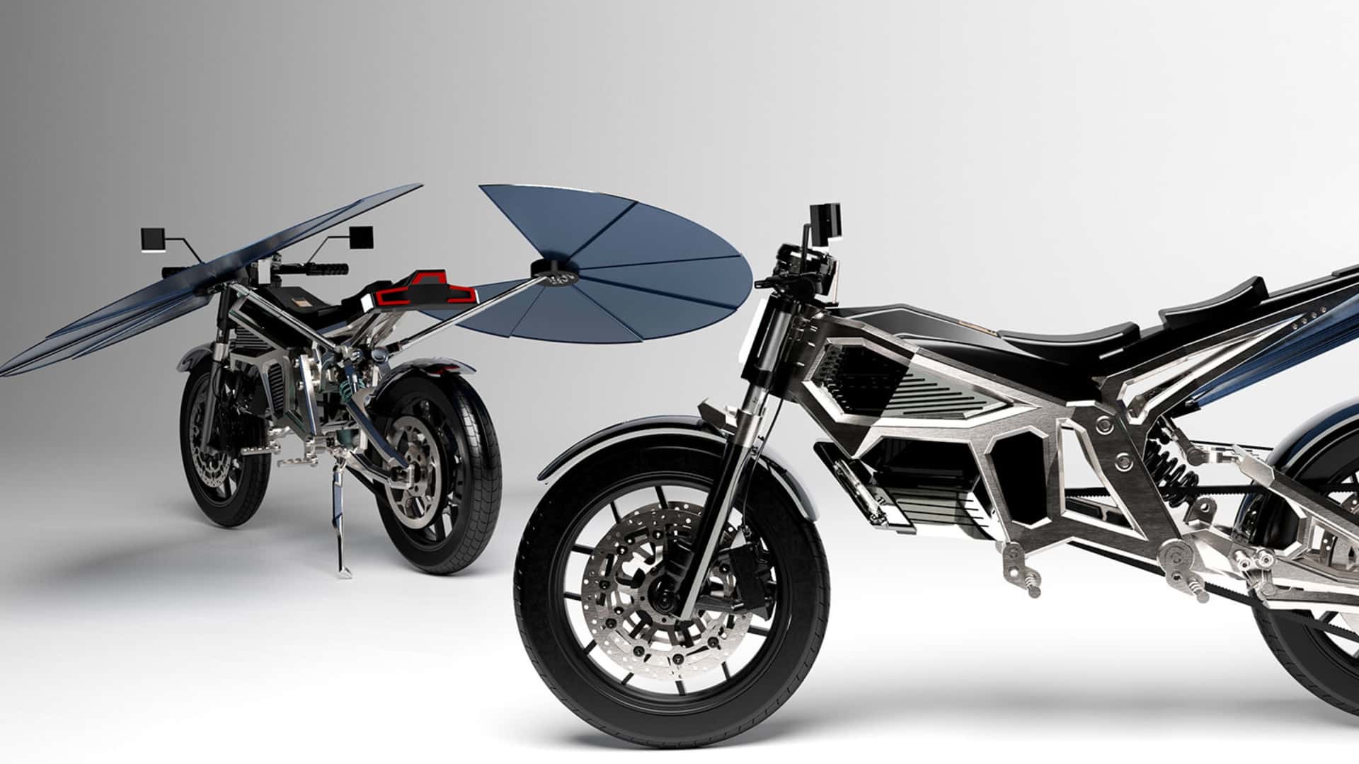 This wild solar motorcycle concept wants to free you from the grid forever