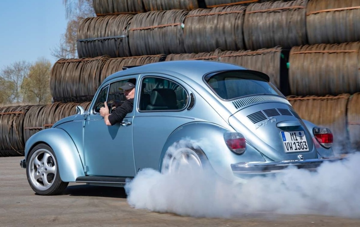 This 600-HP classic VW Beetle hides a Porsche Taycan secret