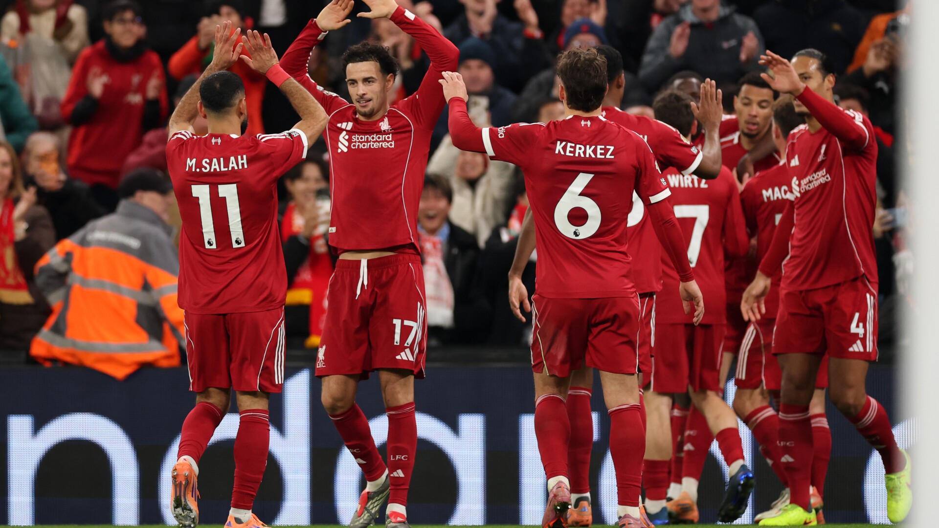 Liverpool 2-0 Brighton: Ekitike's double seals win on Salah's return