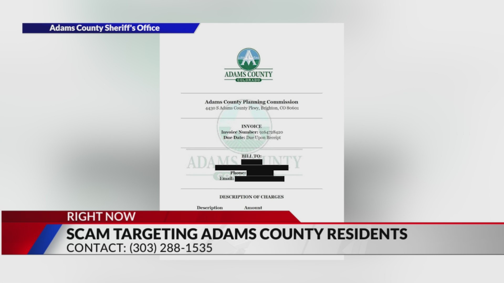 Adams County Sheriff's Office warns of fake invoice email scam