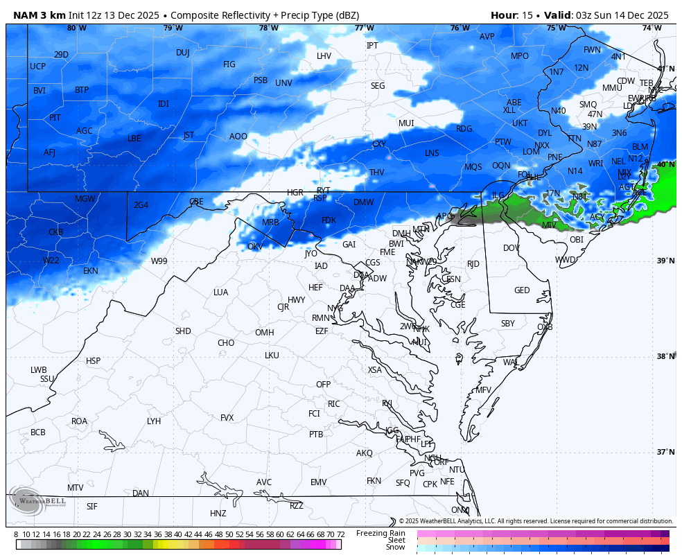 Brace for snow and then a blast of cold in DC area Sunday