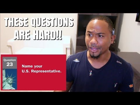 US citizen takes the US citizenship test