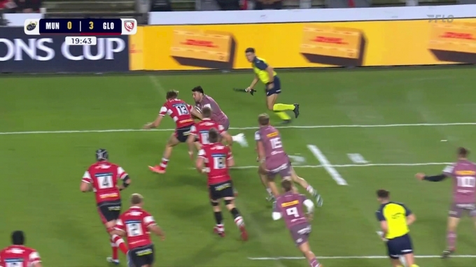 Dan Kelly try - Munster v Gloucester - 2025-2026 Champions Cup round 2