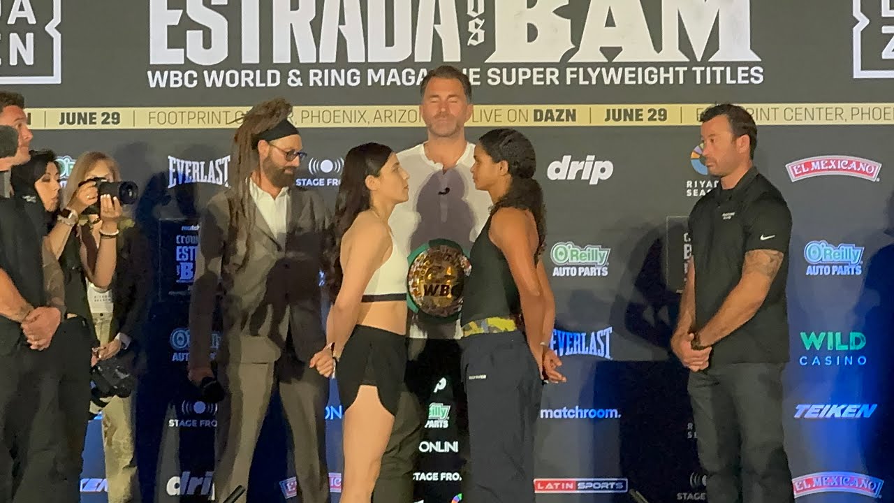 Ramla Ali & Yamileth Mercado weigh-in & face-off for their WBC ...