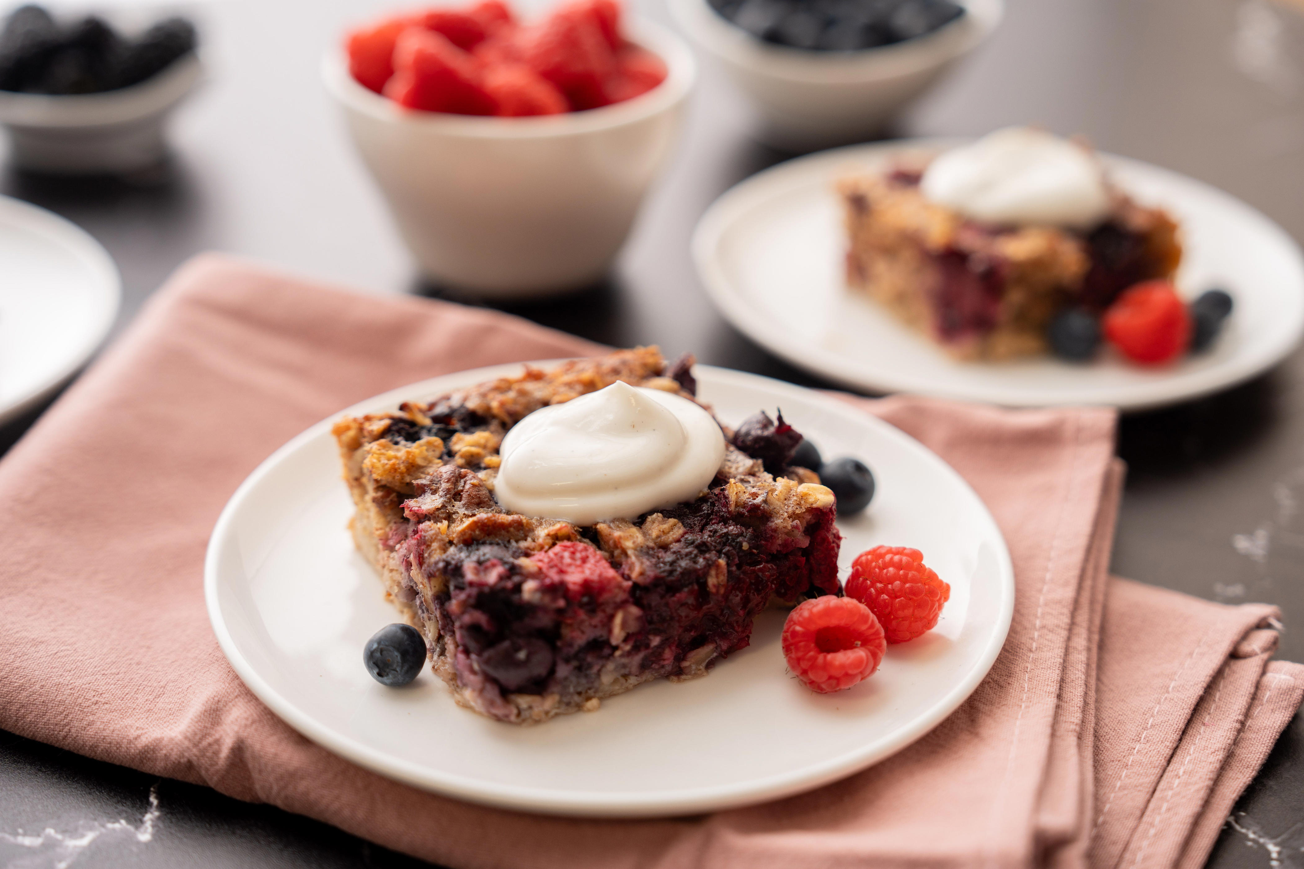 Breakfast dish packs protein punch courtesy of berries, oats and nuts