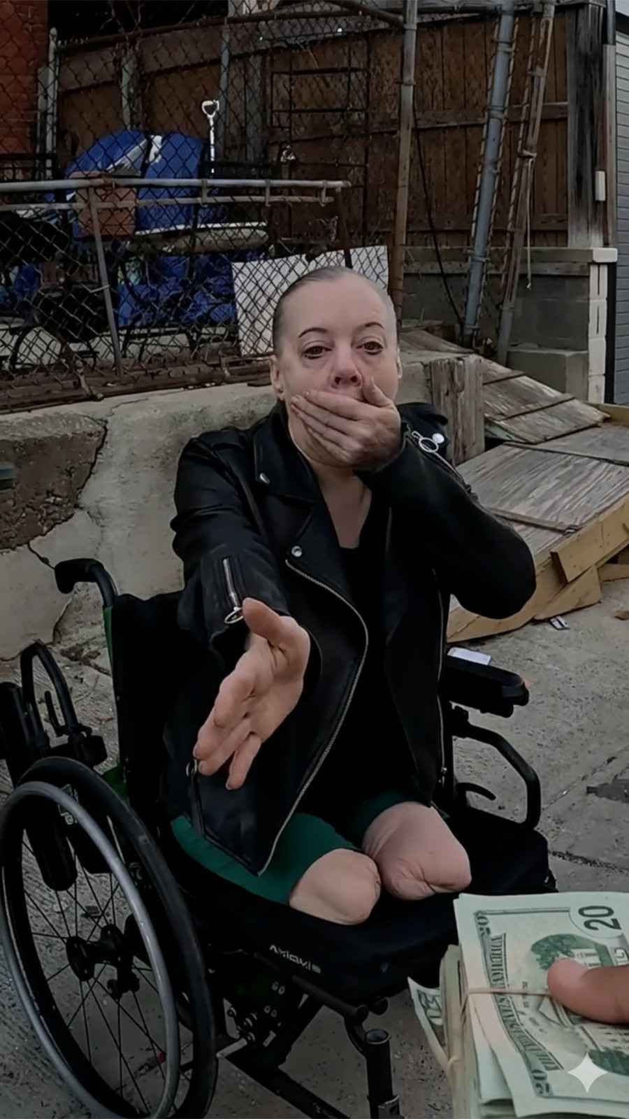 She was given $5000 without a word