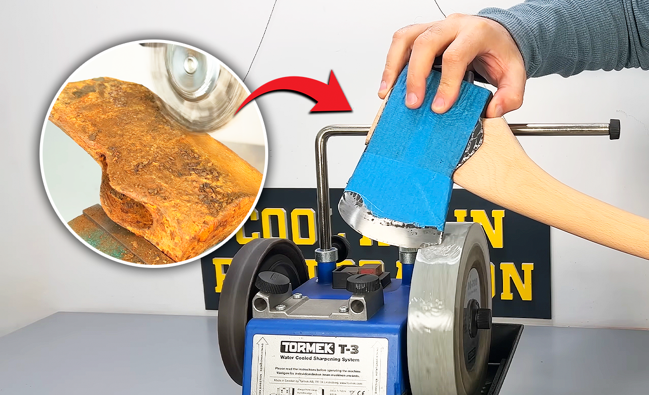 Rusty axe restored: From trash to treasure