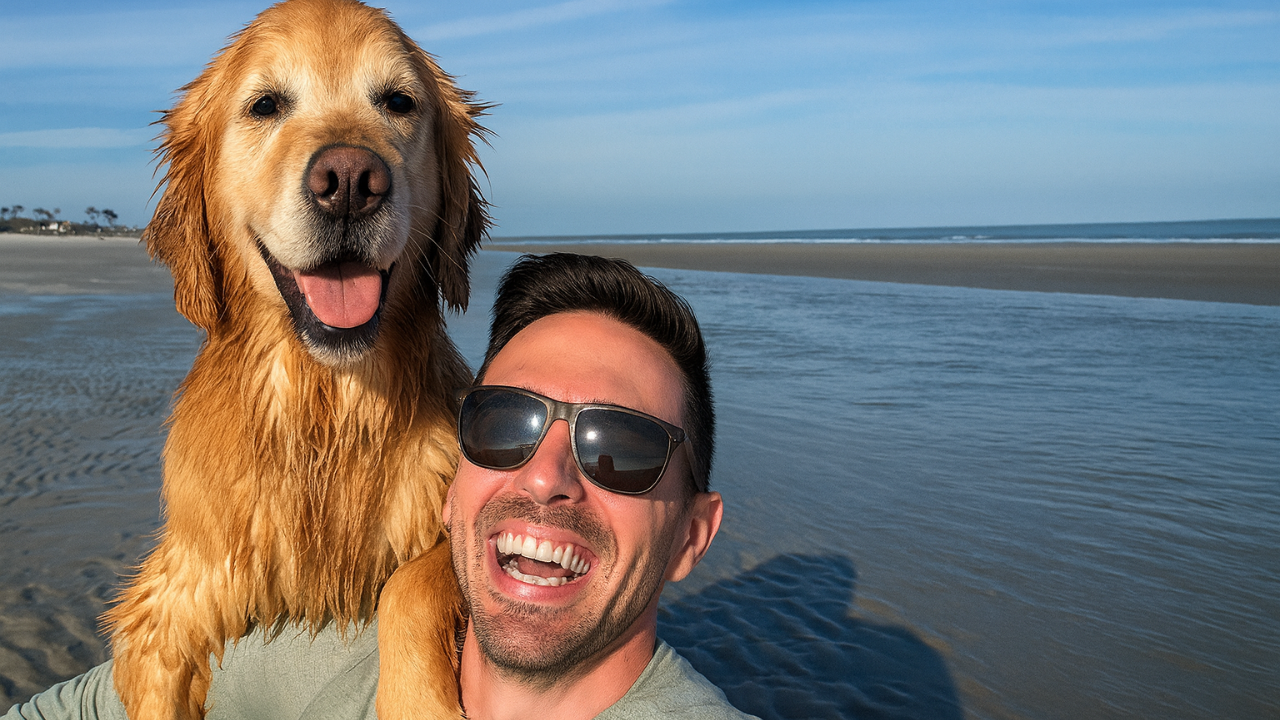 My dog just took the most perfect selfie