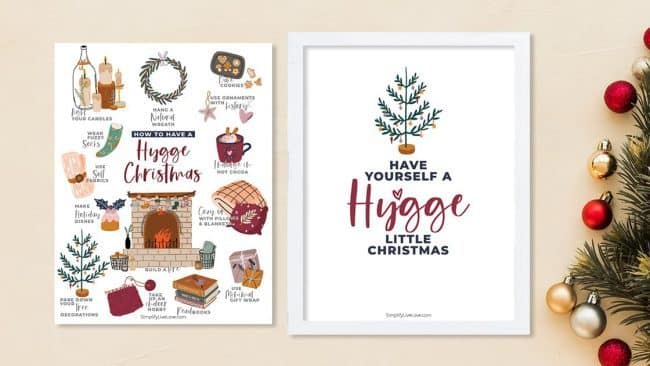 16 cozy ideas for a magical hygge Christmas free printable