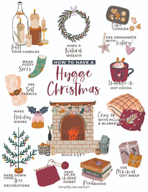 16 cozy ideas for a magical hygge Christmas free printable