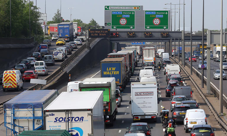 Sections of UK's major motorways are so gridlocked it would be quicker ...