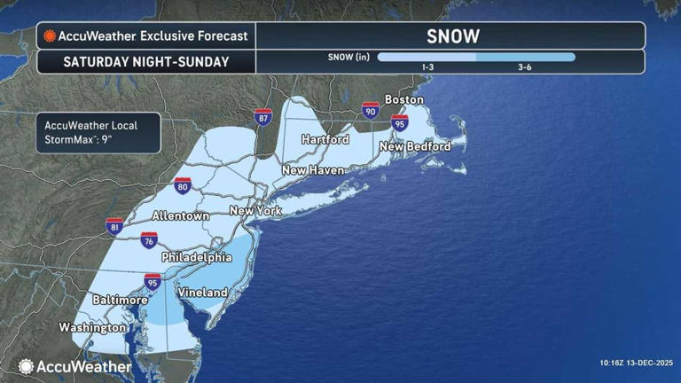 Winter storm nears Northeast: Latest projected snowfall totals, timing