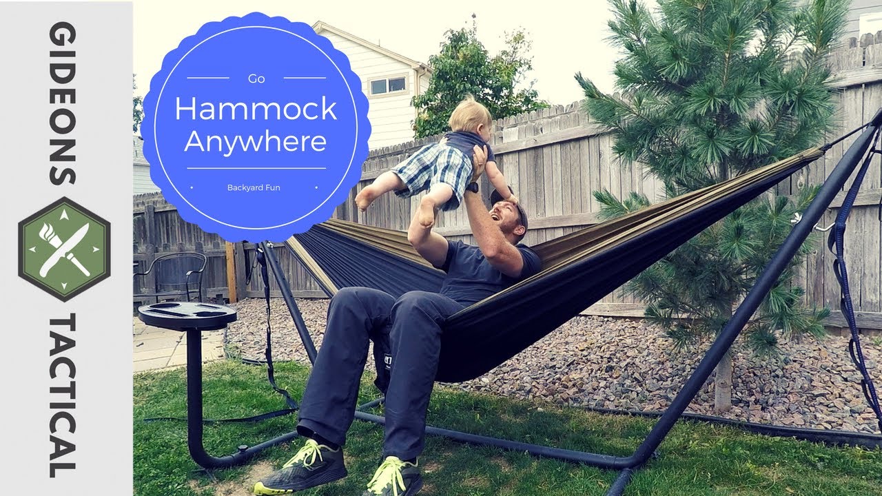 Making life more enjoyable! Free standing Eno double nest hammock