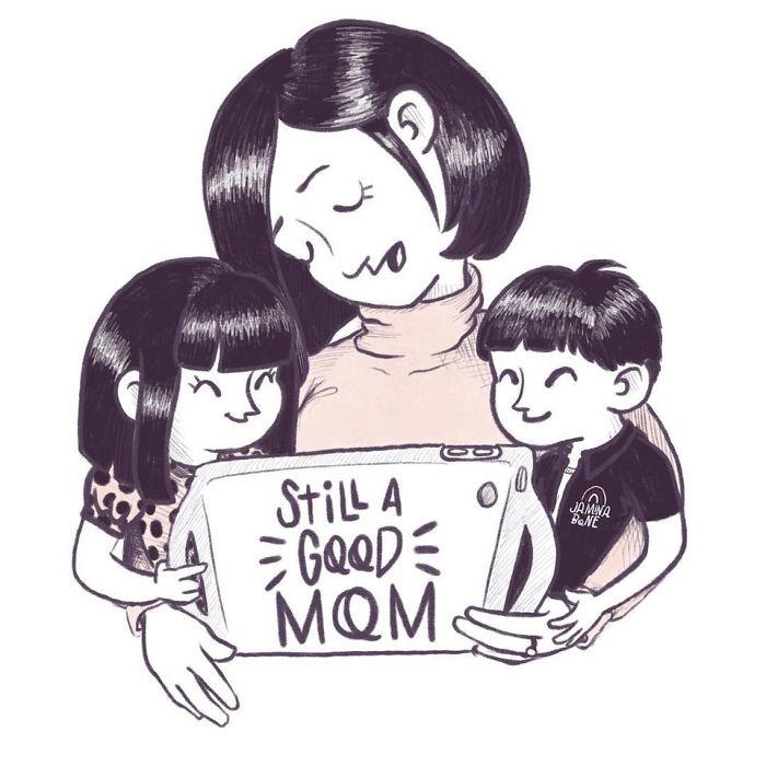 26 'Still a good mom' illustrations encouraging moms to ditch 'social ...