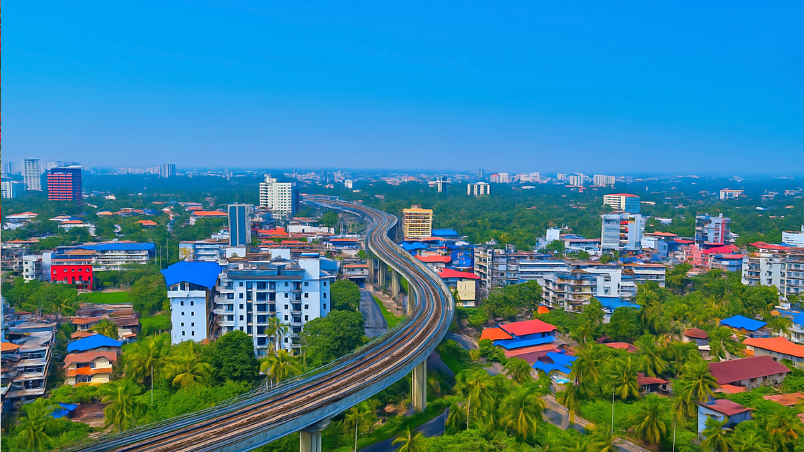 Aerial views of Ernakulam, Kerala’s commercial capital