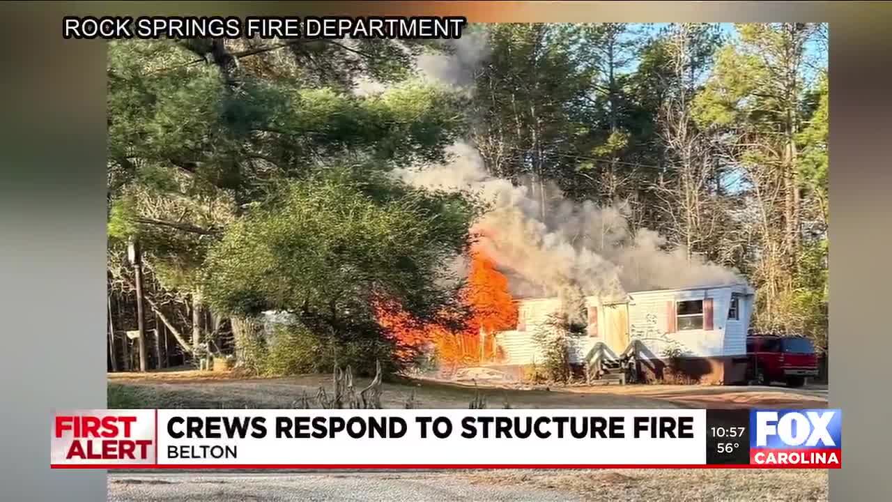 Crews respond to structure fire in Anderson County