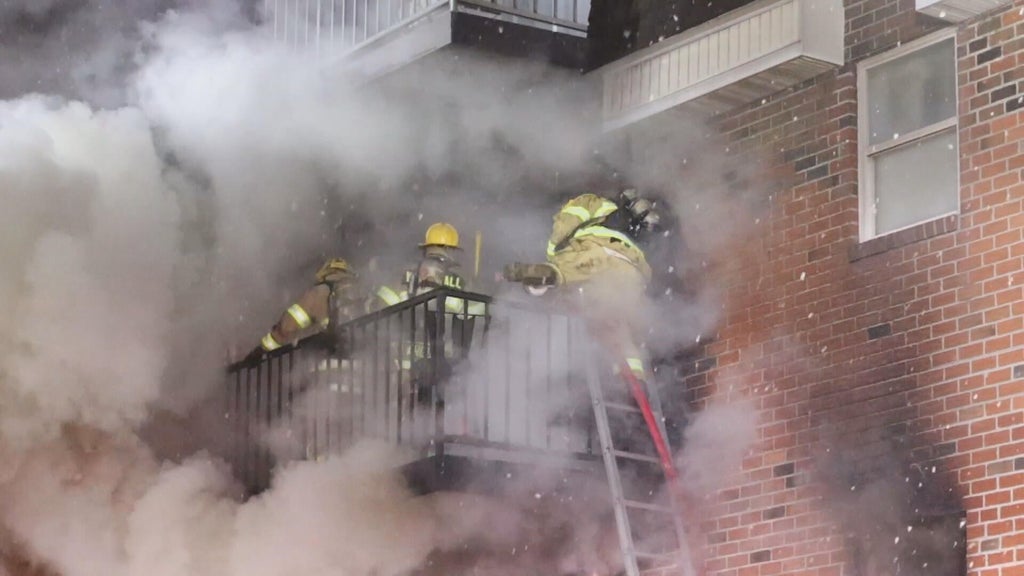 Large fire damages apartment building in Lehigh County, Pennsylvania