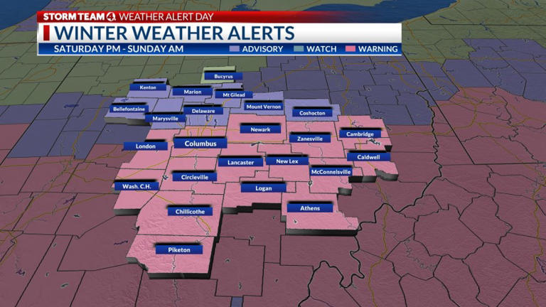 Weather alert day: Steady snow this evening, blustery, frigid Sunday