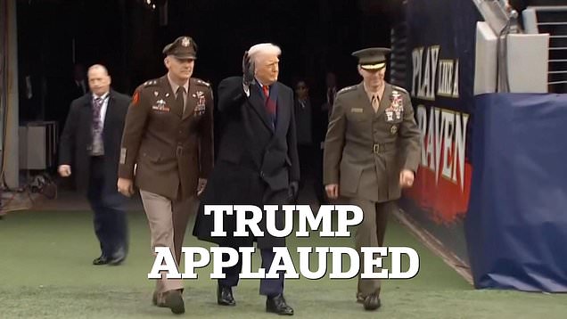 Trump greeted with applause at Army-Navy game in Baltimore