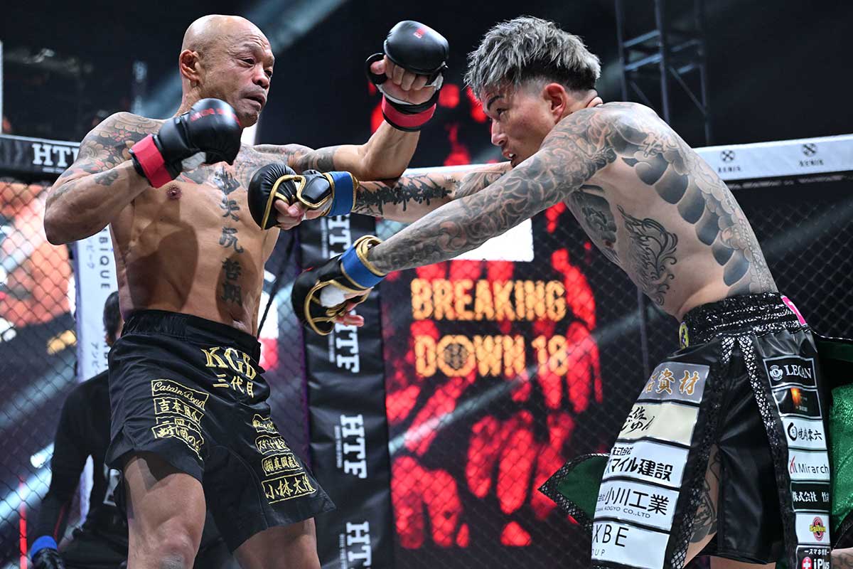 【BreakingDown】関東最大級ギャングの48歳・元最高幹部、シェンロンから2度ダウンの激勝 瓜田純士との因縁どうなる