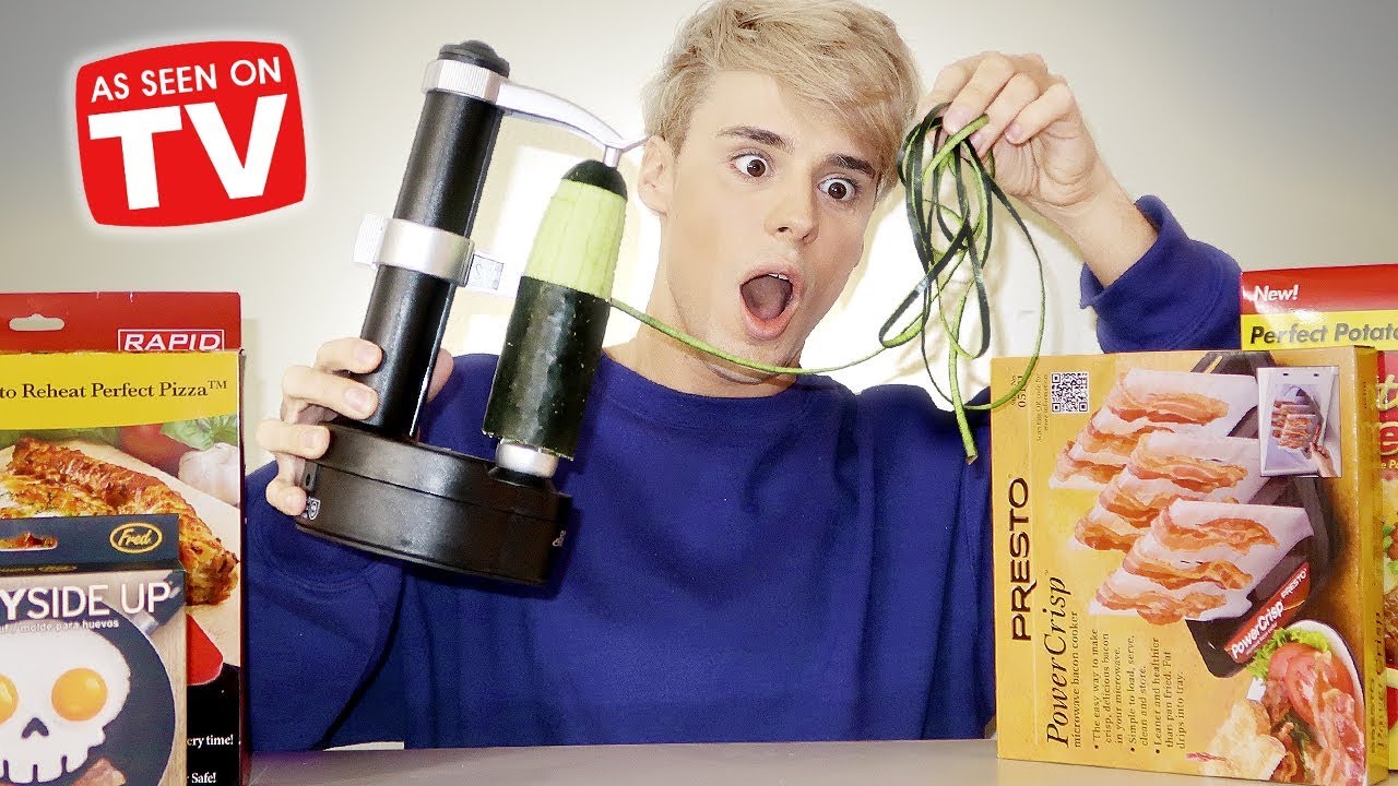 Cooking family meals using popular As Seen On TV kitchen gadgets
