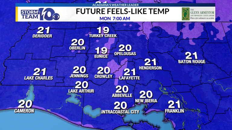 Cold and windy Sunday with freezing temperatures Monday morning