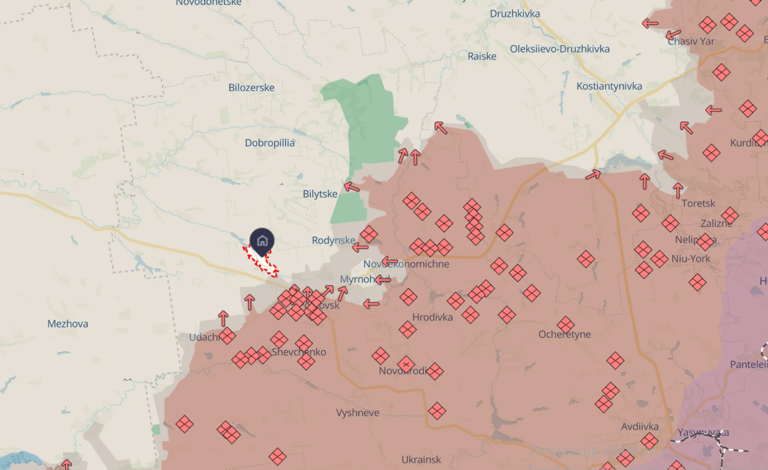 Ukrainian troops wipe out Russian column near Pokrovsk