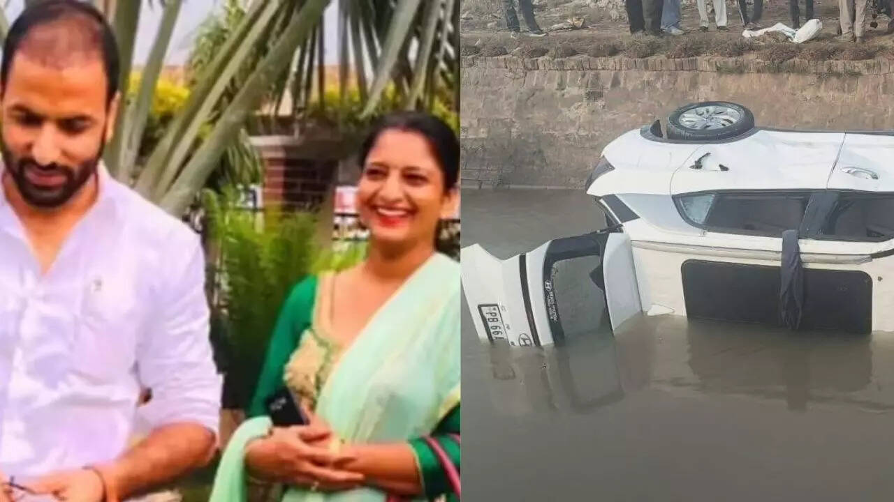Punjab road tragedy: Teacher couple die as car plunges into drain due ...