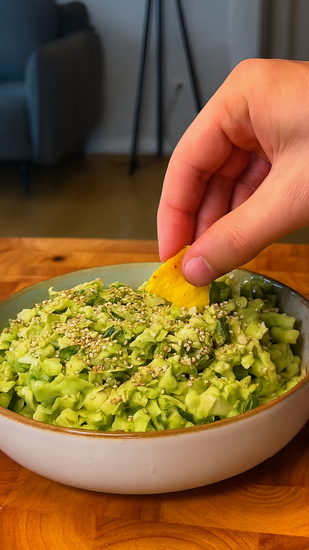 Can you blend avocado into a salad dressing?